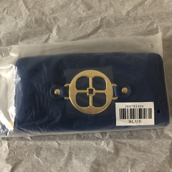 IMAN | Bags | Iman Global Chic Cobalt Blue Walletclutch Logo | Poshmark